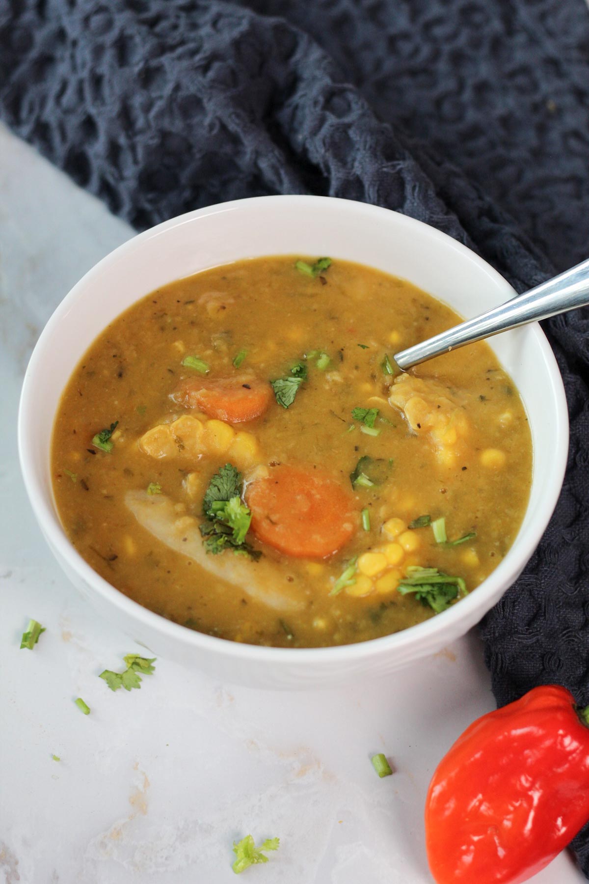 Trinidad Corn Soup - Spoonful of Scrumptious