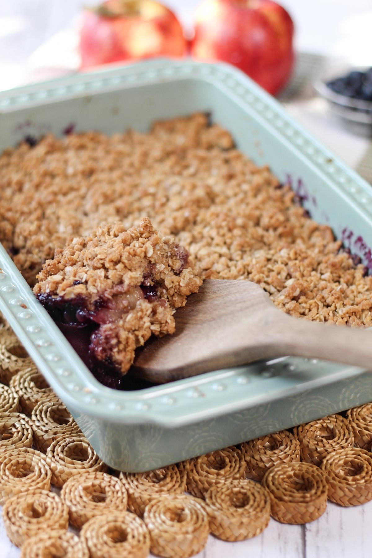 Blueberry Apple Crisp - Spoonful of Scrumptious
