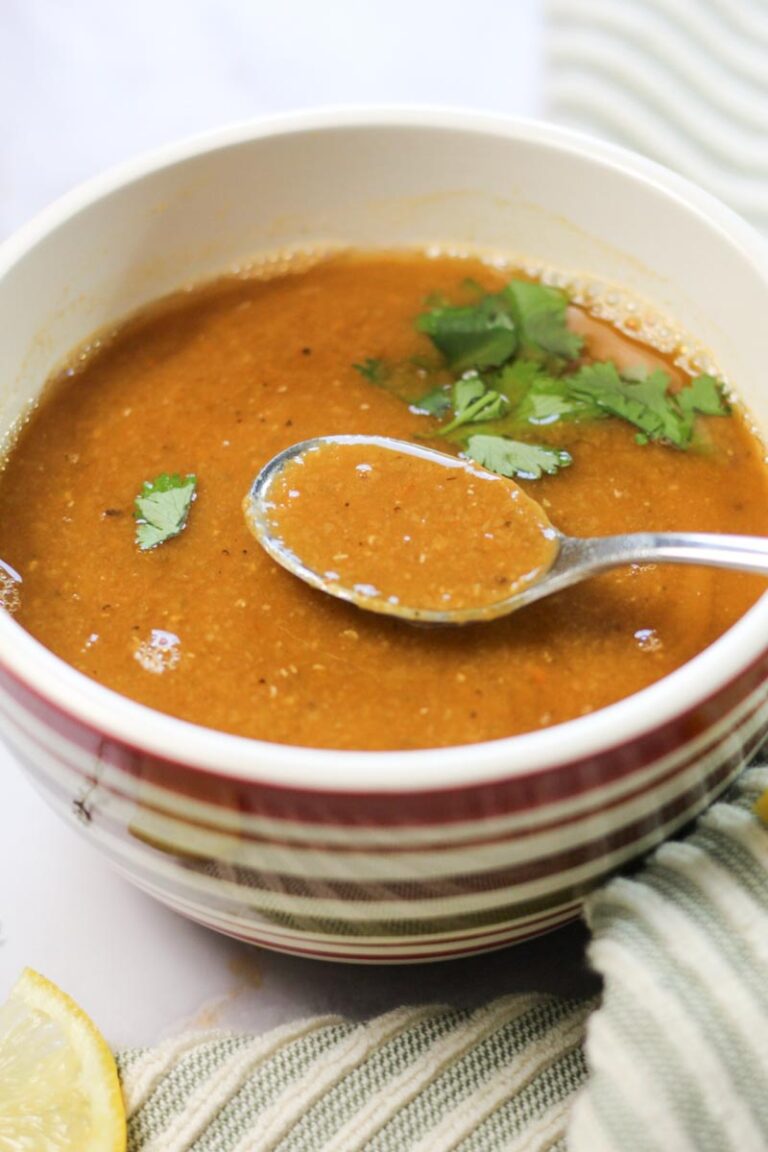 Red Lentil and Carrot Soup - Spoonful of Scrumptious